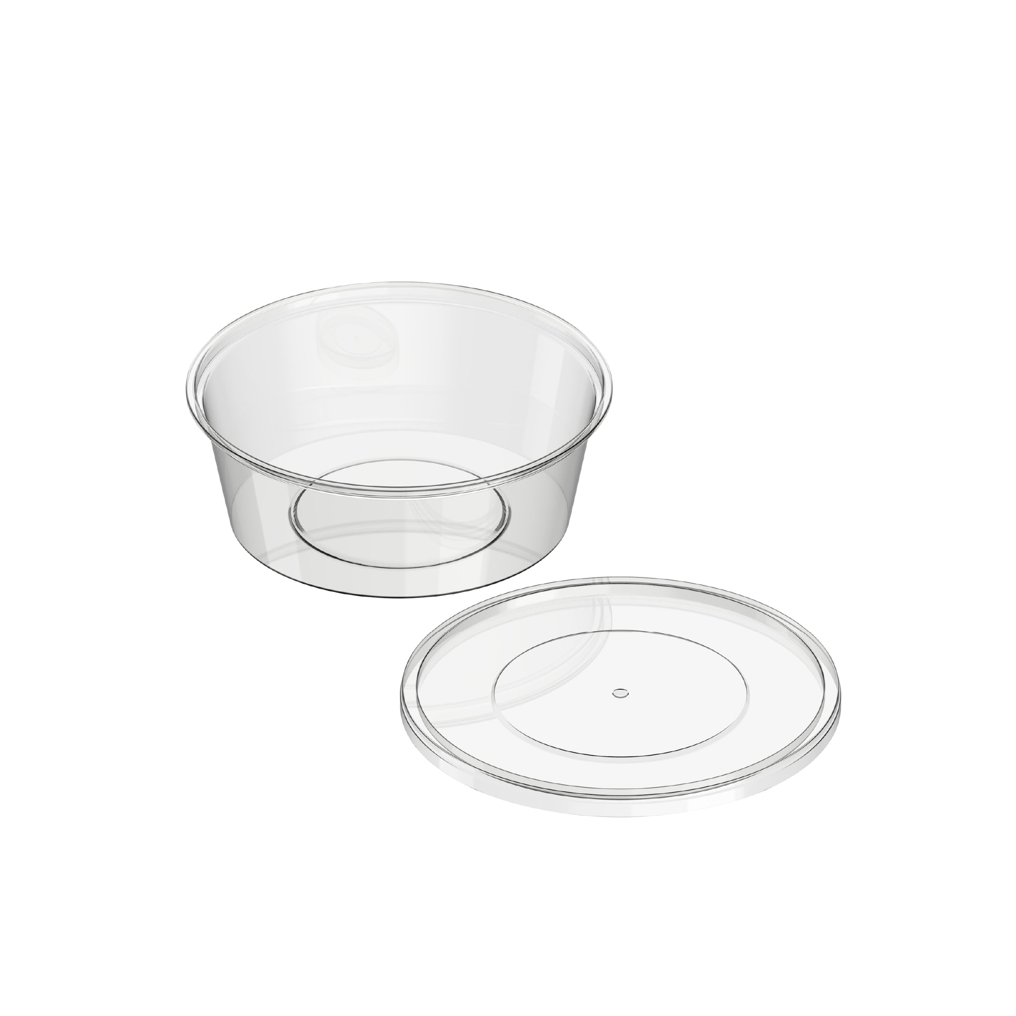 Cosmoplast Microwave Plastic Round Containers 250 ml Clear with Lids ...