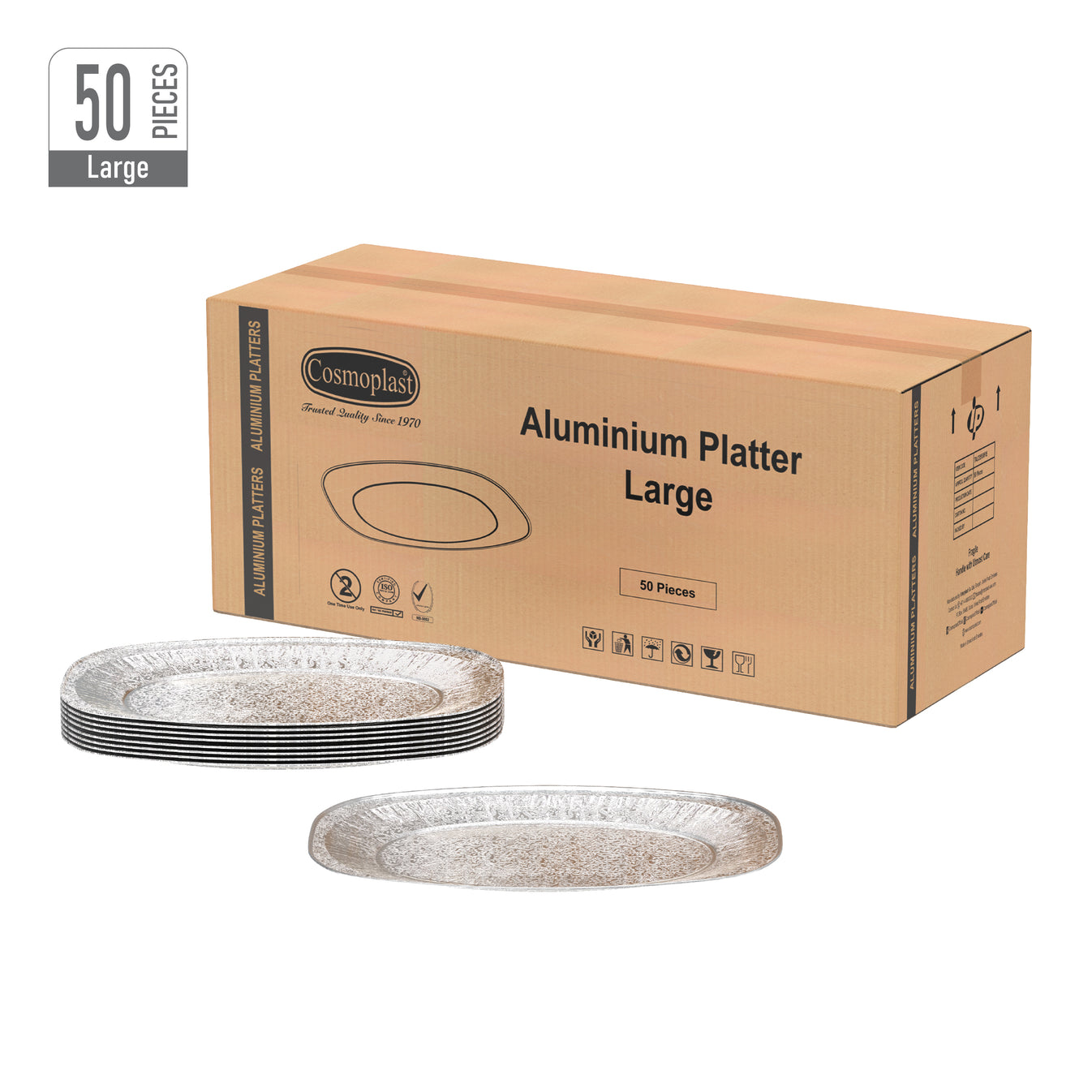 Cosmoplast Wholesale Aluminium Platter Large 50 Pcs / Carton ...