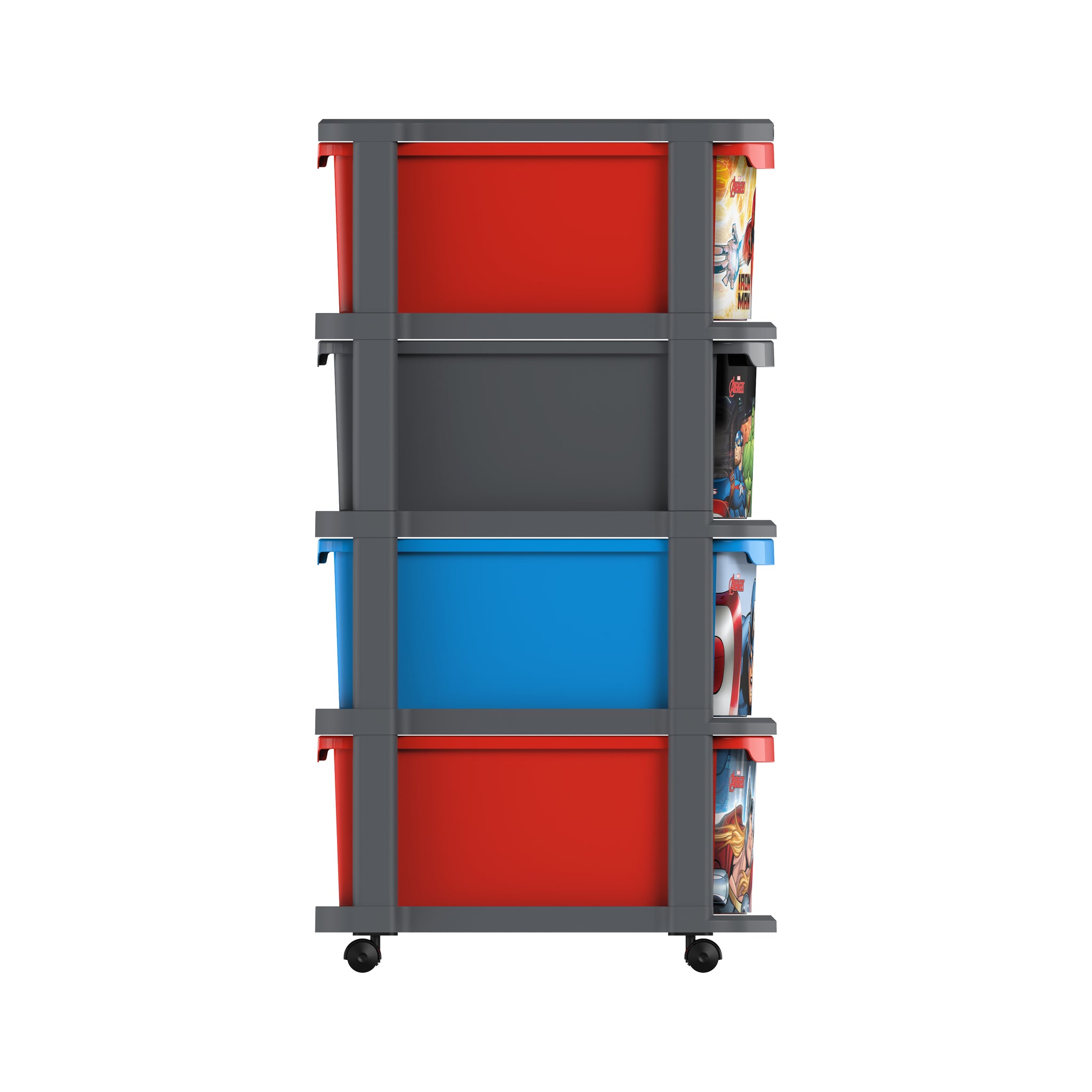 Avengers Cabinet 4 Drawers with Wheels- Cosmoplast – Cosmoplast UAE