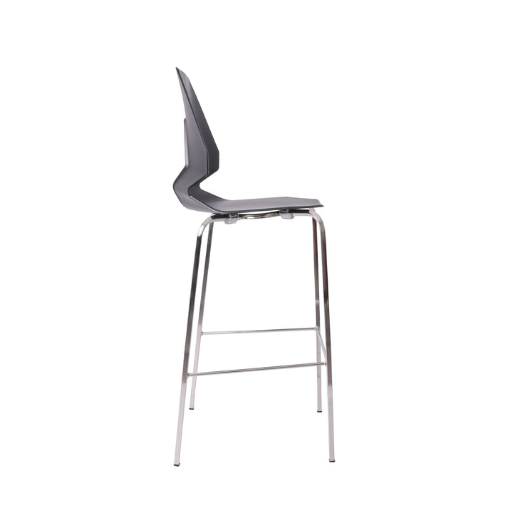 Cosmoplast Prodige Bar Stool with with Chrome Legs, Black – Cosmoplast UAE