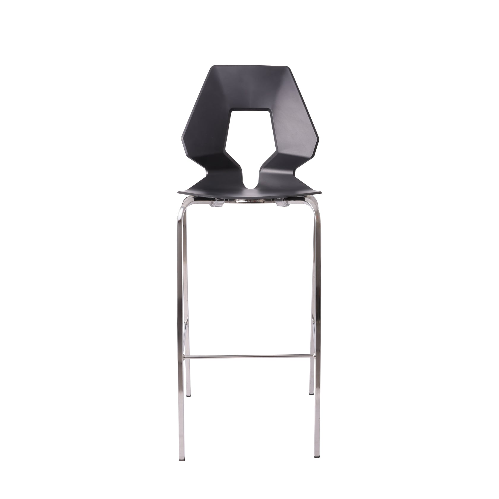 Cosmoplast Prodige Bar Stool with with Chrome Legs, Black – Cosmoplast UAE