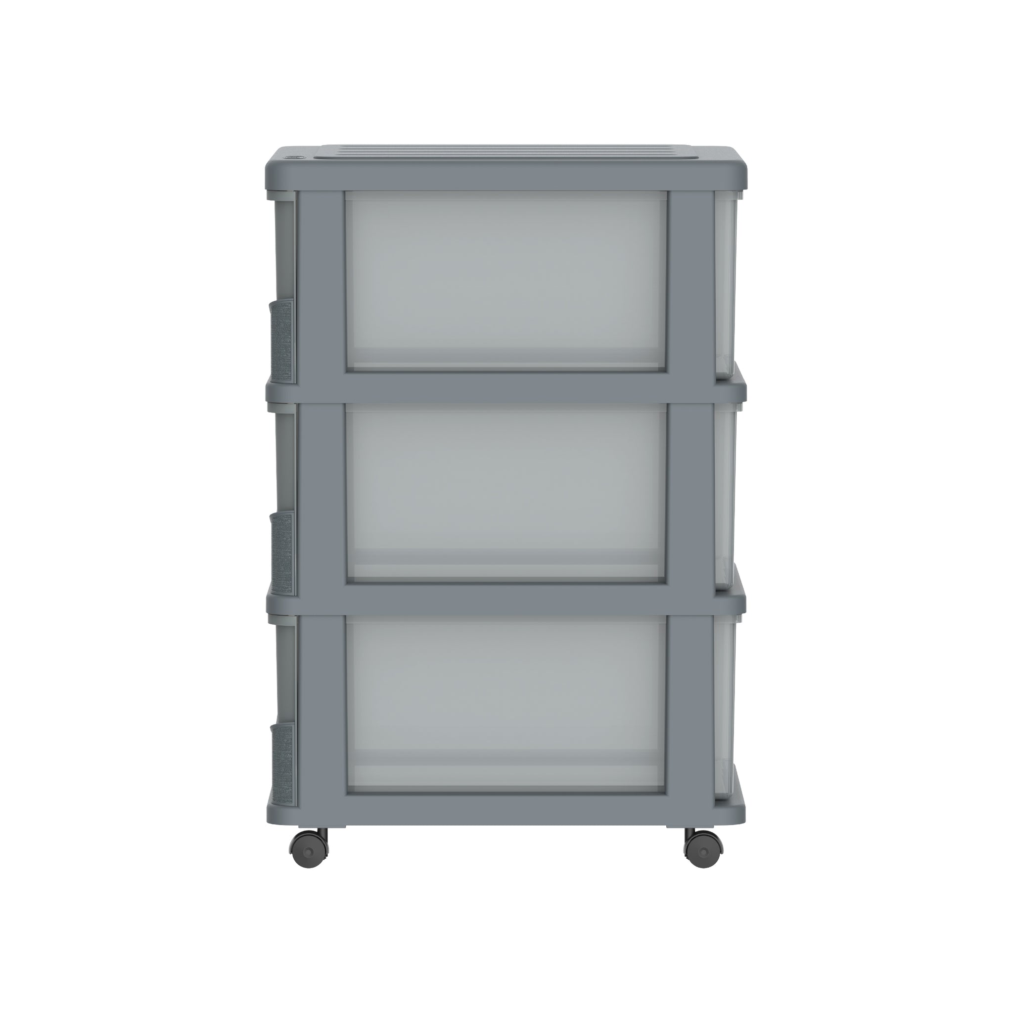 Cosmoplast Cedargrain 3 Tiers Storage Cabinets with Drawers & Wheels ...