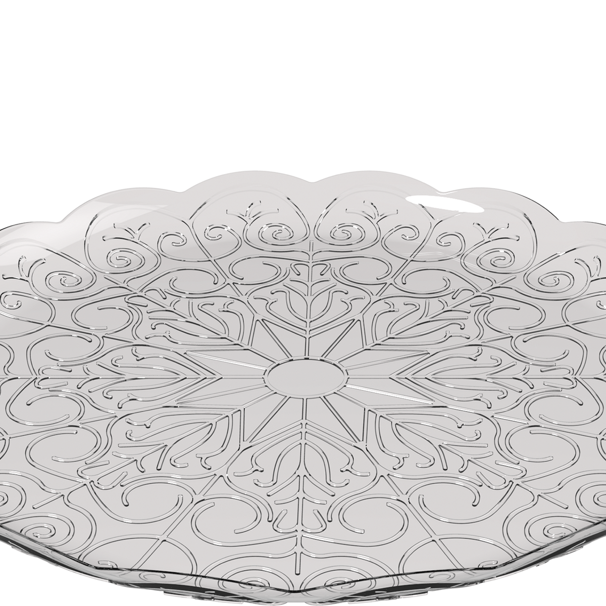 Cosmoplast Plastic Crystal Round Plates 36 cm - 5 Pcs. – Cosmoplast UAE