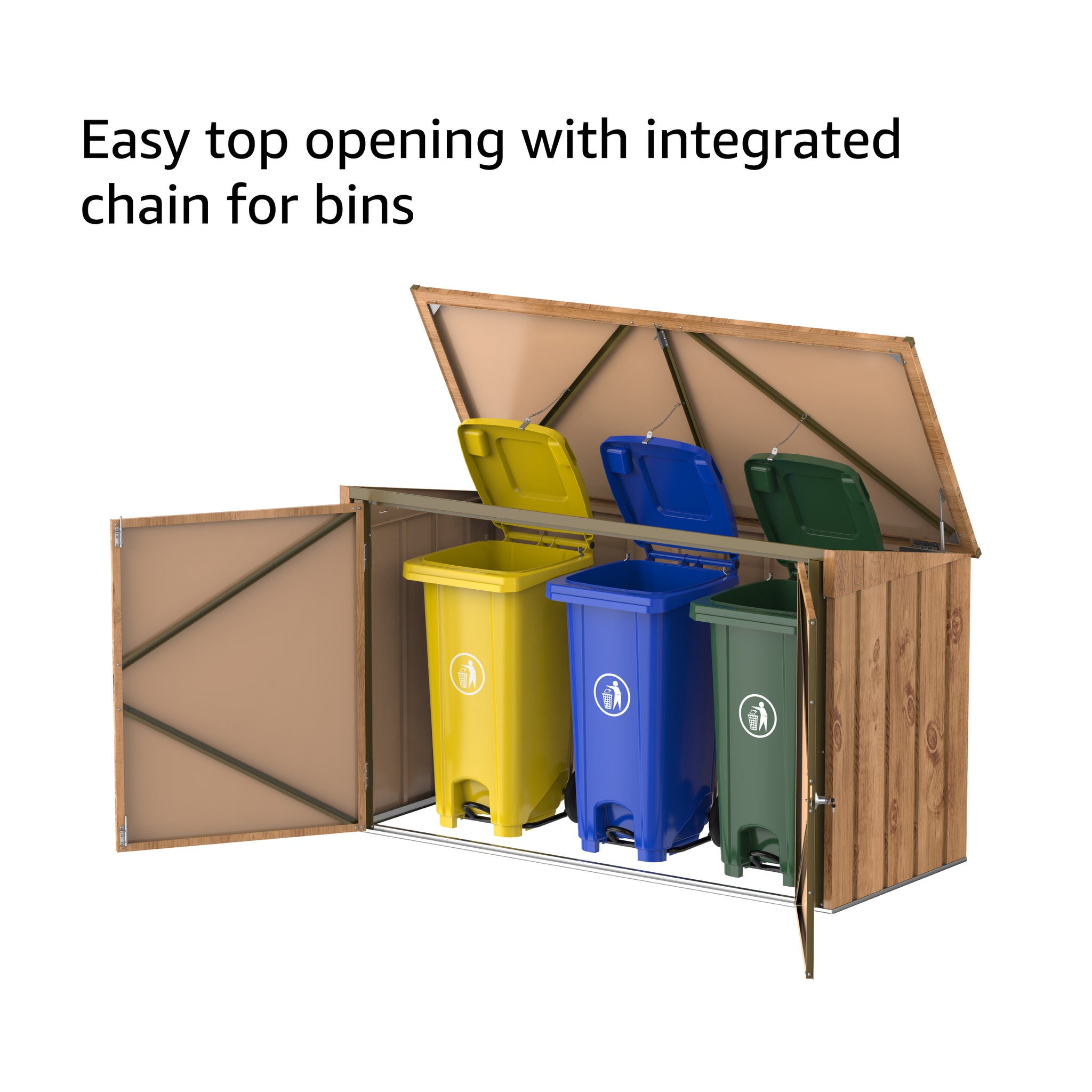 Cosmoplast 7x3ft Garbage Steel Small Shed with Flat Lid – Cosmoplast UAE