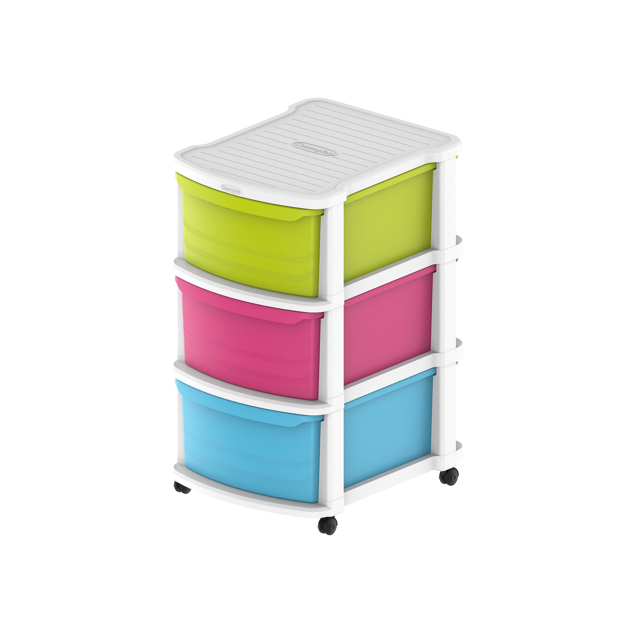 Cosmoplast 3 Tiers Plastic Multipurpose Storage Cabinet with Wheels – Cosmoplast UAE