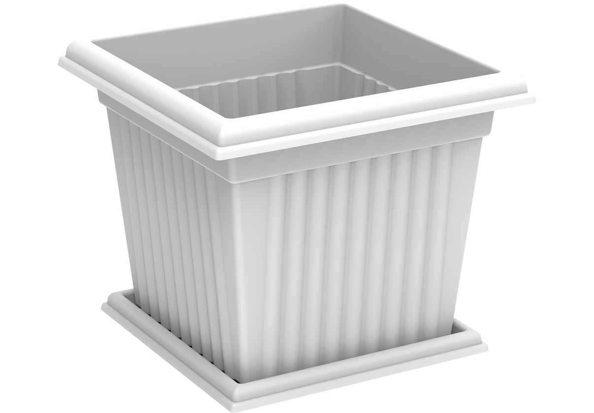 Cosmoplast Plastic Square Planters with Tray 30L – Cosmoplast UAE
