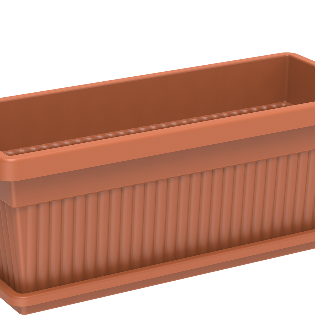 Cosmoplast Plastic Rectangular Planters with Tray 24