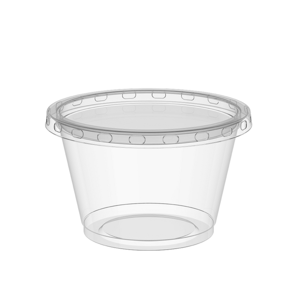Cosmoplast Wholesale Plastic Sauce Cups 4 oz Clear with Clear Lids 2000 ...