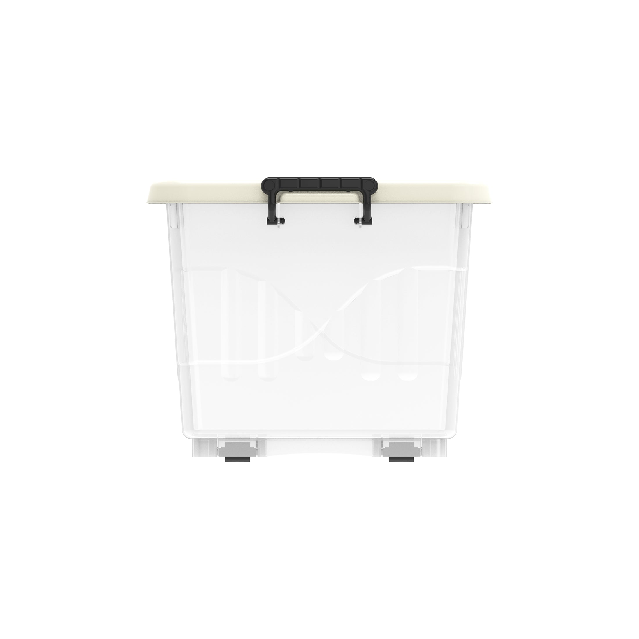Clear Plastic Storage Box with Wheels & Lockable Lid – Cosmoplast UAE
