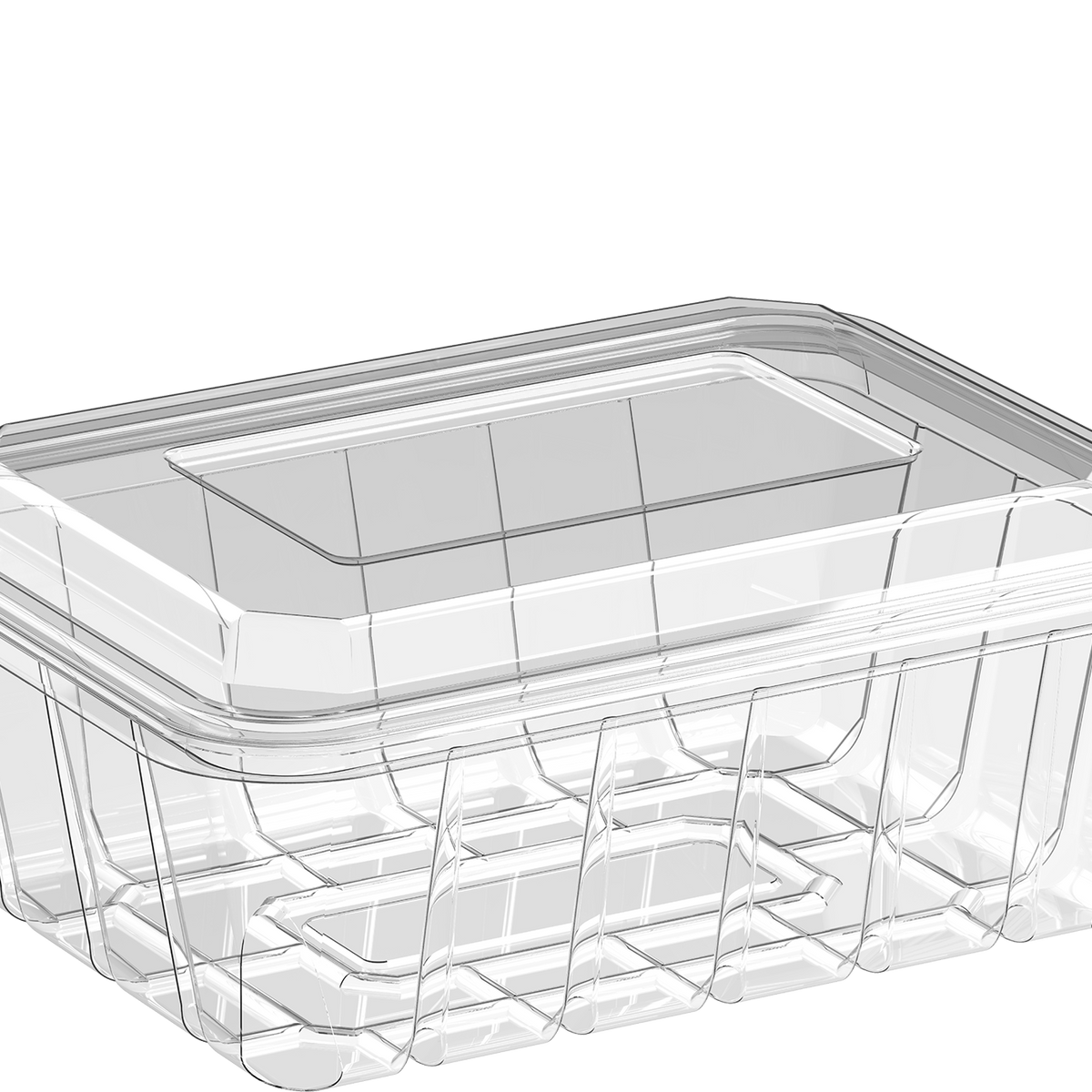 Cosmoplast Wholesale Clear Plastic 1600 ml Containers UT 300 with Dome ...